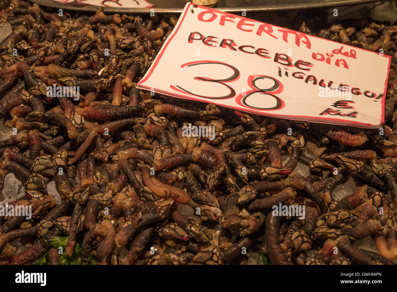 A walk around the market is a feast for all the senses. Fresh percebes ...