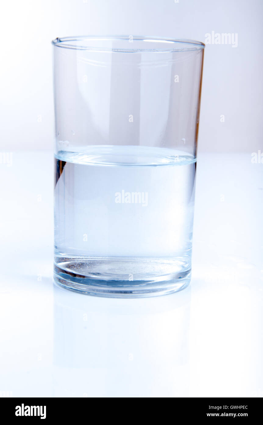 Half water glass Stock Photo - Alamy
