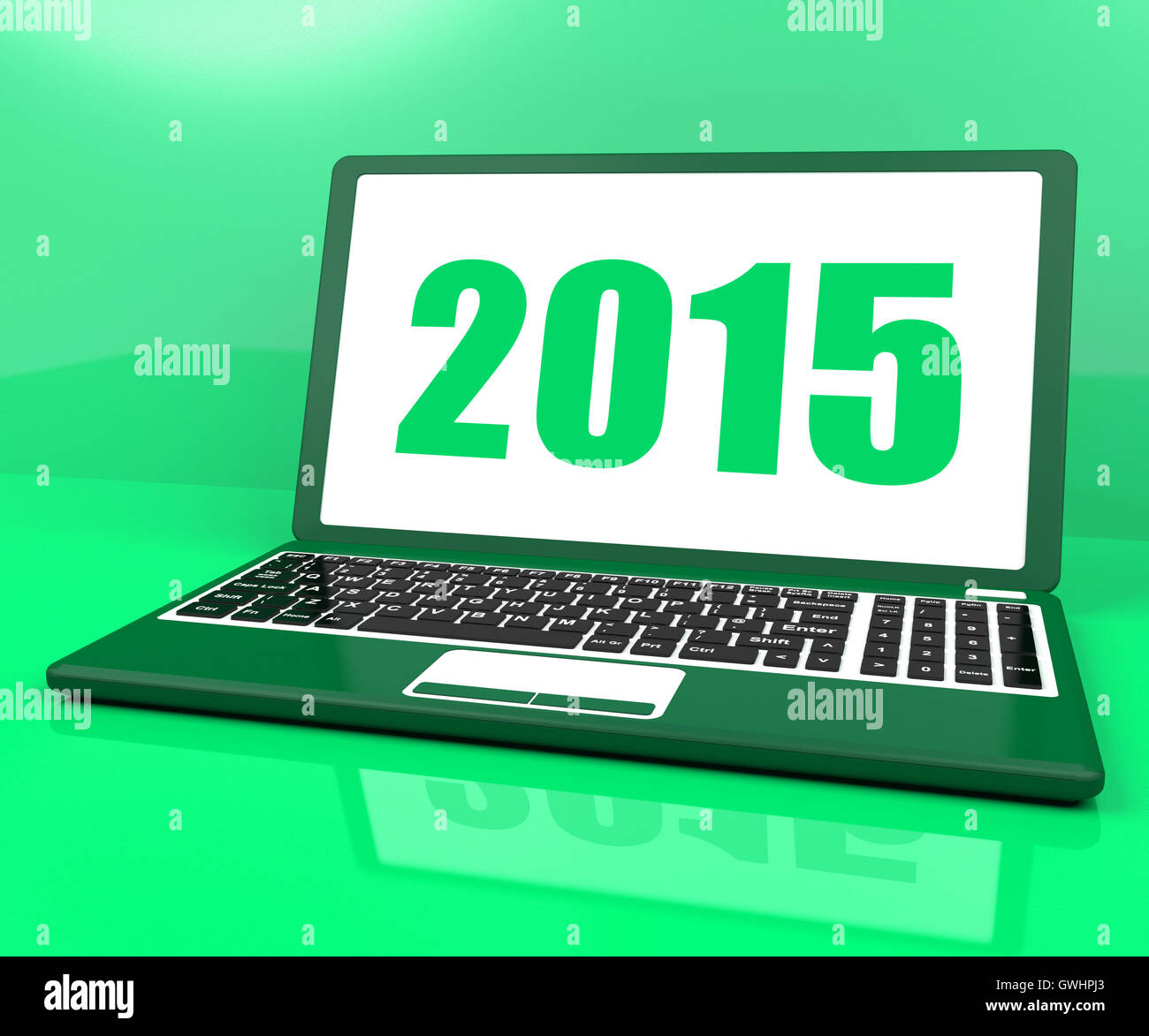 Two Thousand And Fifteen On Laptop Shows Year 2015 Stock Photo - Alamy