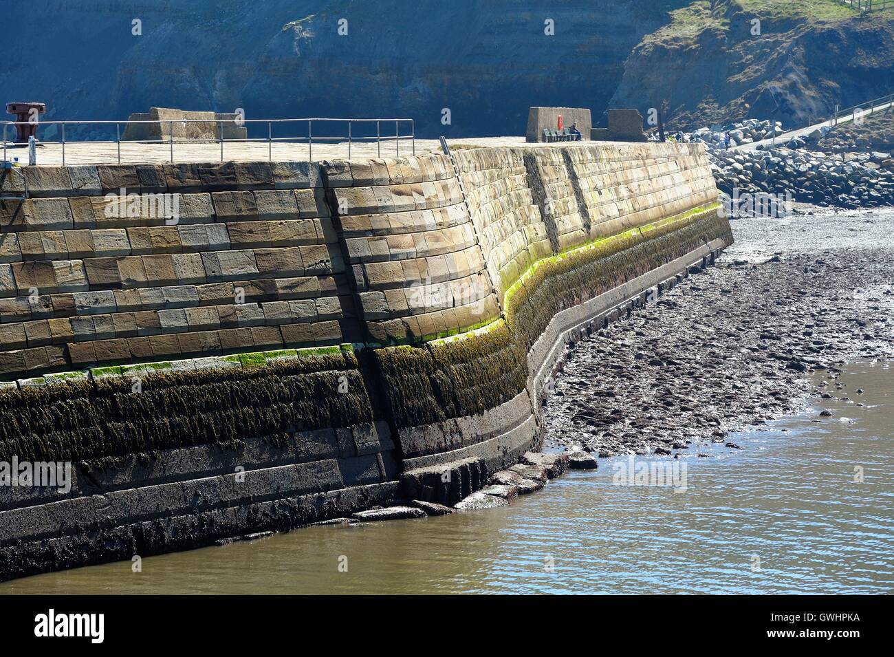 Whitby harbor wall hi-res stock photography and images - Alamy