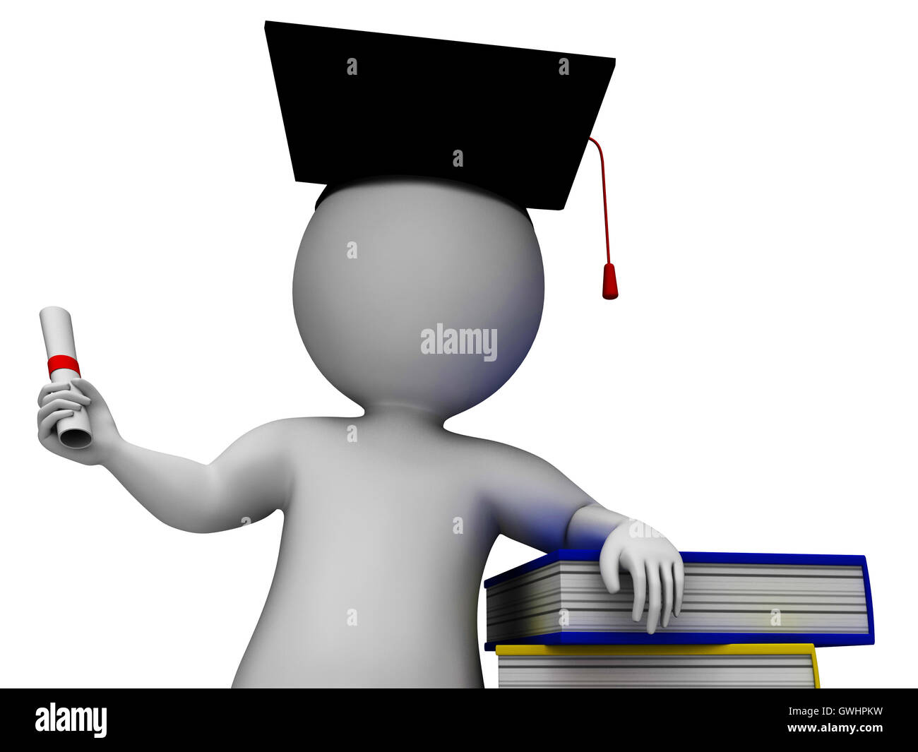 Student With Diploma Shows Graduation Stock Photo - Alamy