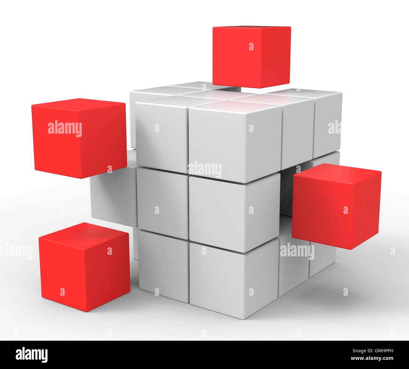 Incomplete Puzzle Showing Achievement Or Completion Stock Photo - Alamy