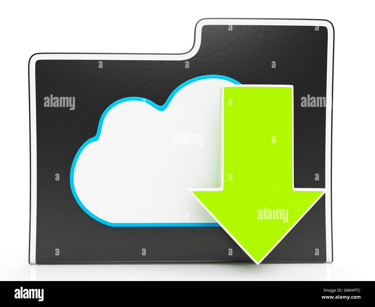 Download Arrow And Cloud File Showing Downloading Stock Photo - Alamy