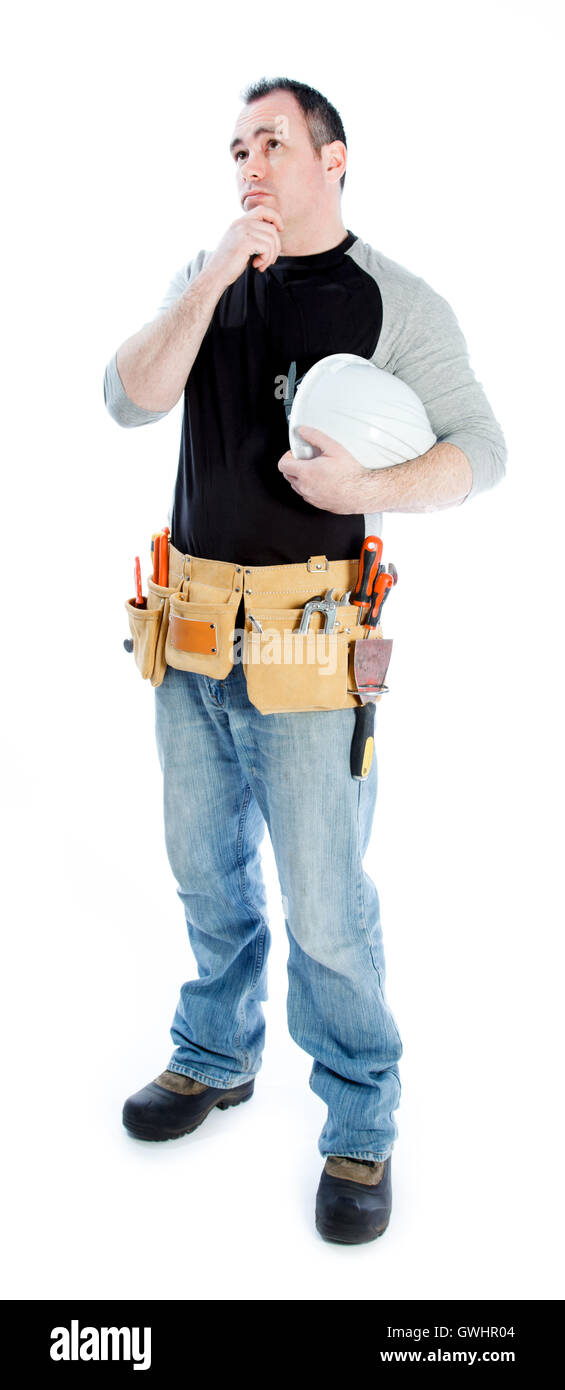 Caucasian man contractor 40 years old Stock Photo - Alamy