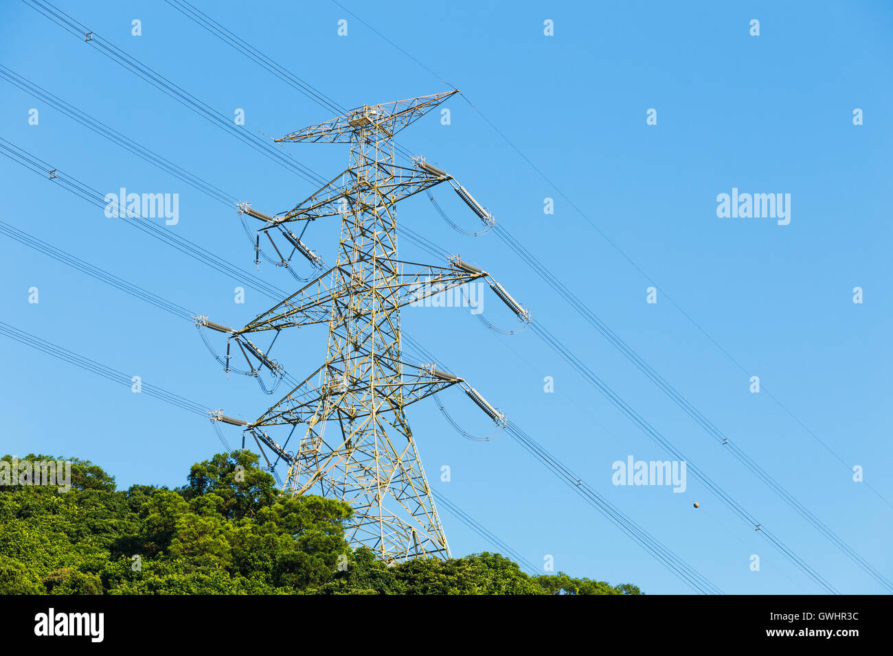 Power distribution tower Stock Photo - Alamy