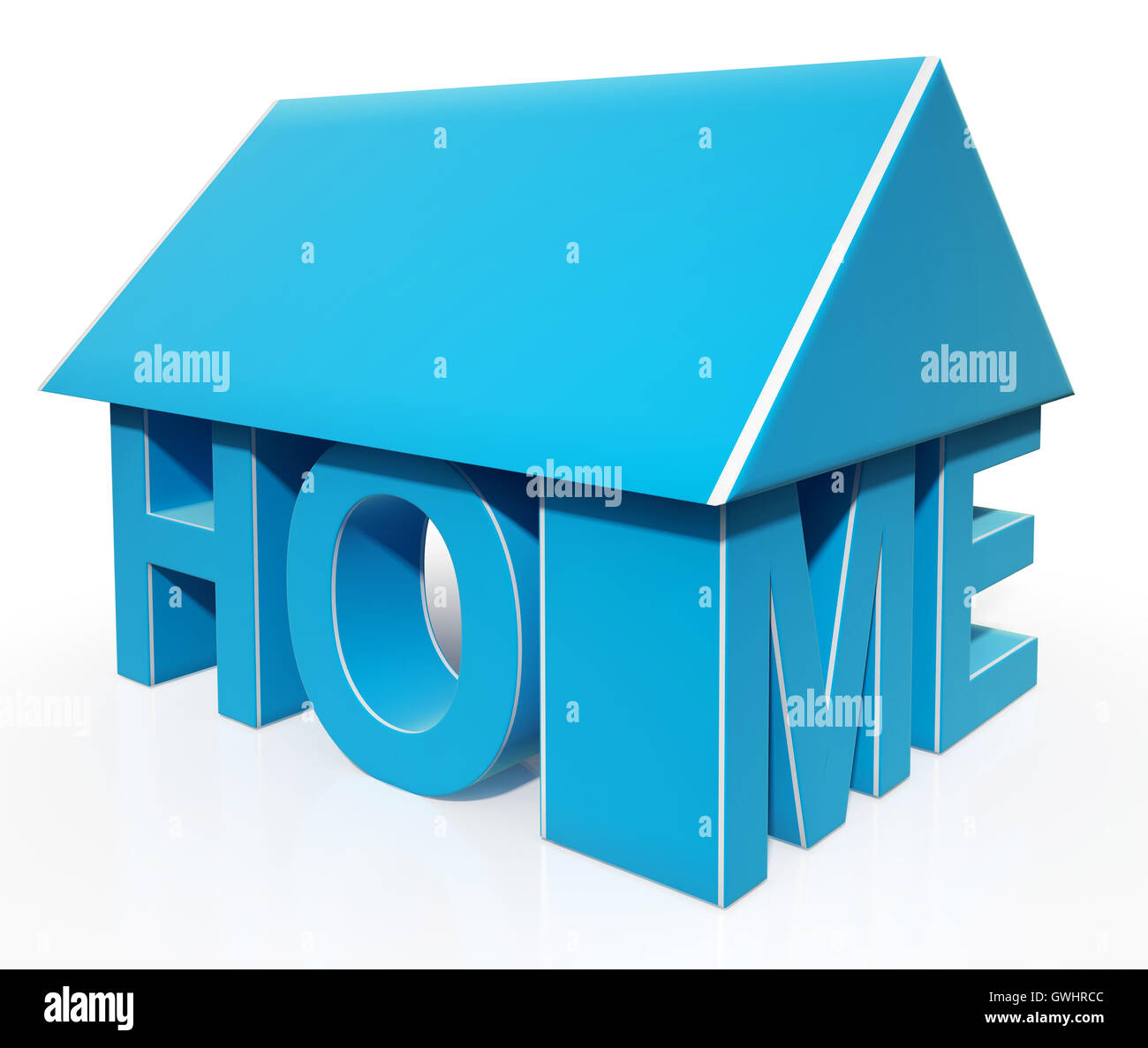 House Word Icon Showing House For Sale Stock Photo - Alamy