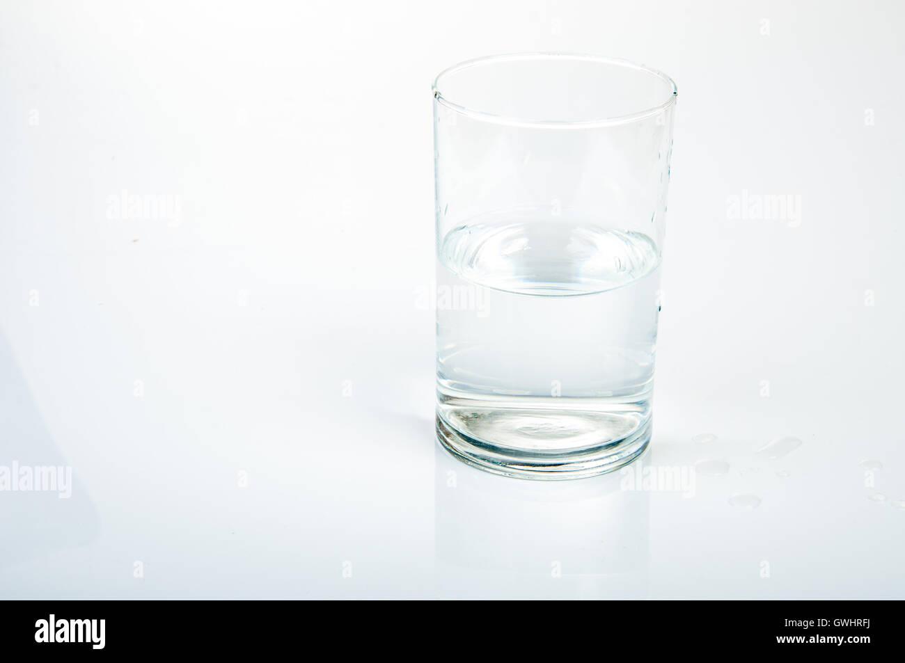 Half water glass Stock Photo - Alamy