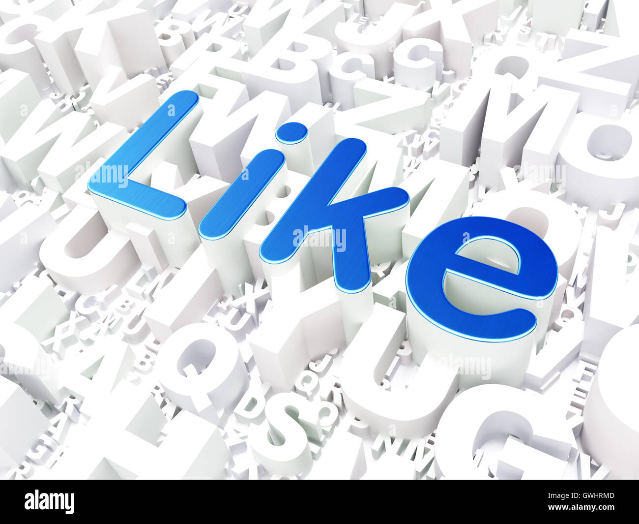 Social media concept: Like on alphabet background Stock Photo - Alamy