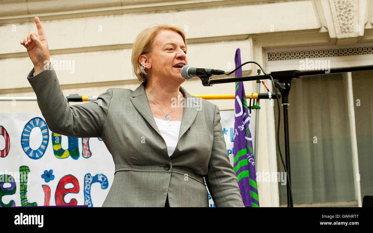 Green Party leader Natalie Bennett, speaks at the Bursary Or Bust rally ...