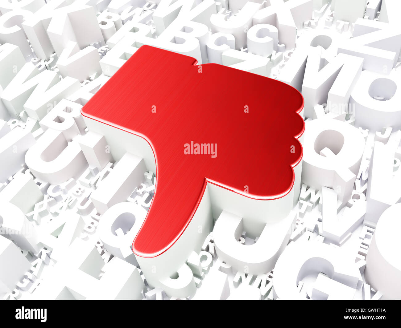 Social media concept: Unlike on alphabet background Stock Photo - Alamy