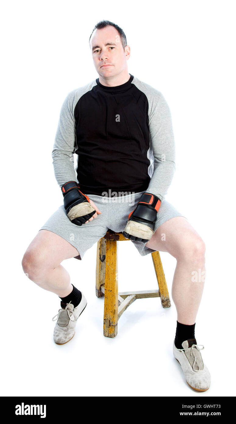 caucasian boxer 40 years old Stock Photo - Alamy