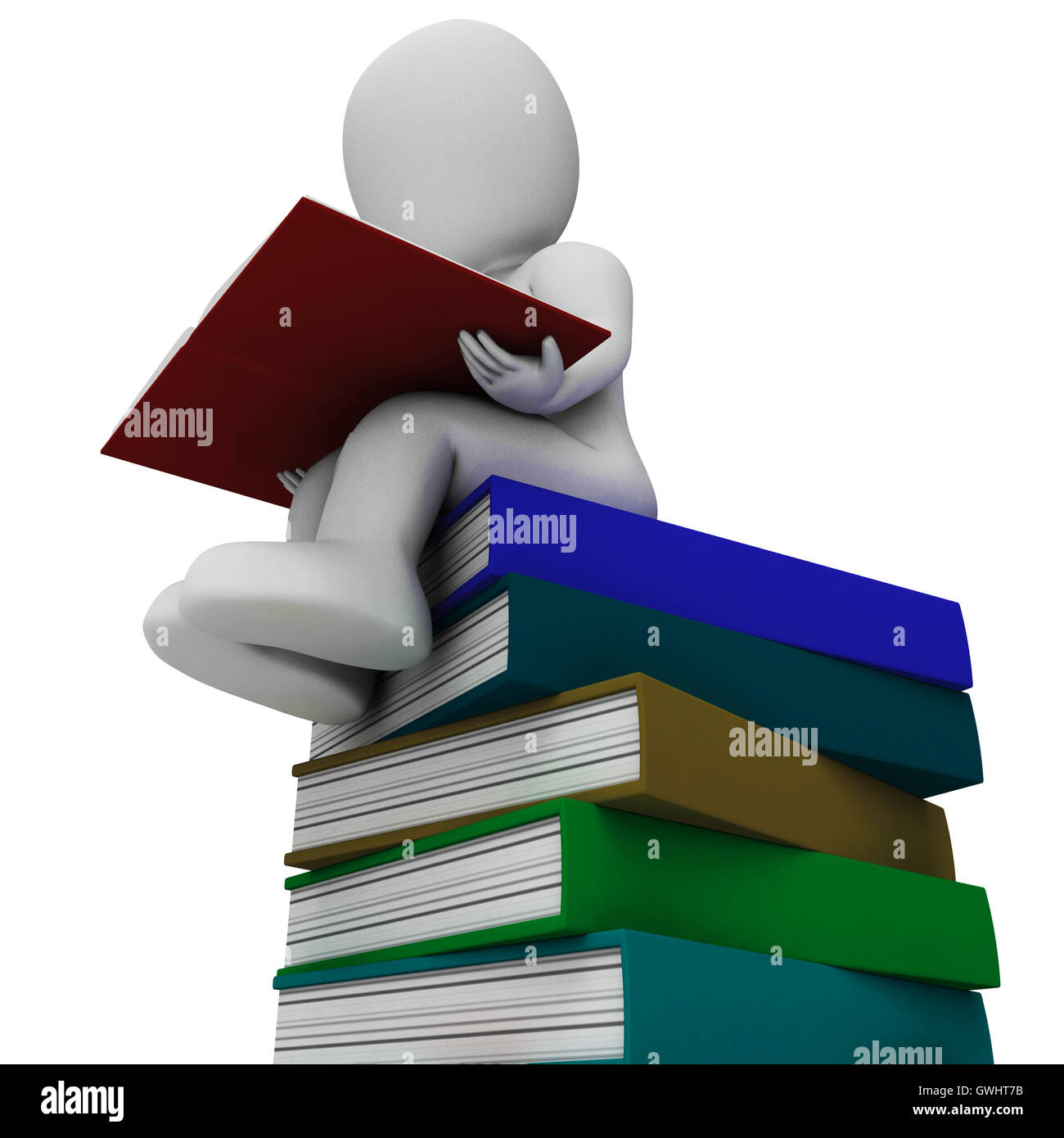 Student And Books Showing Learning Stock Photo - Alamy