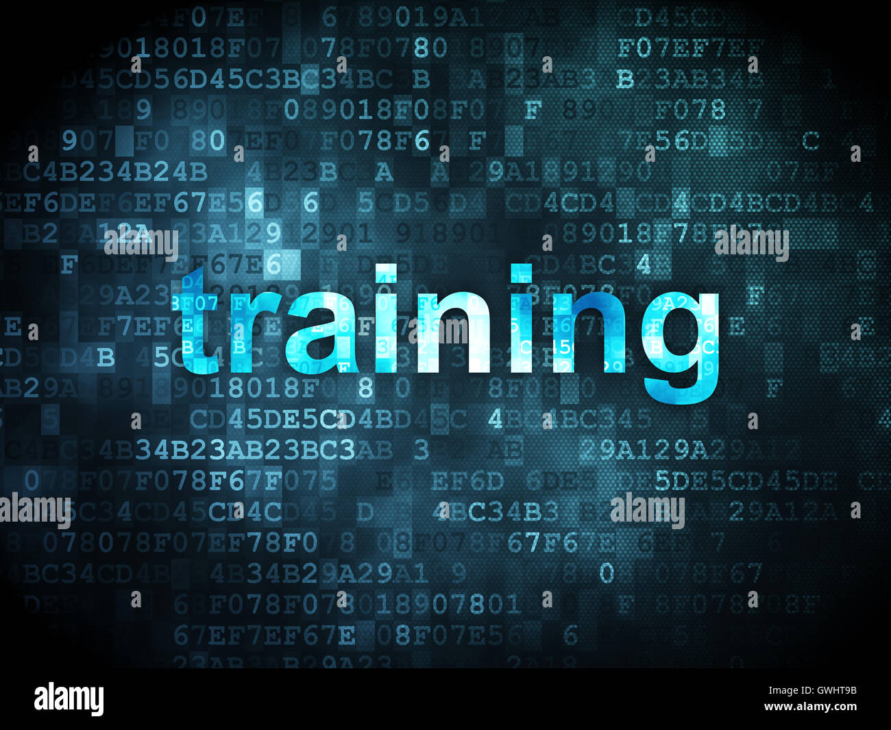 Education concept: Training on digital background Stock Photo - Alamy