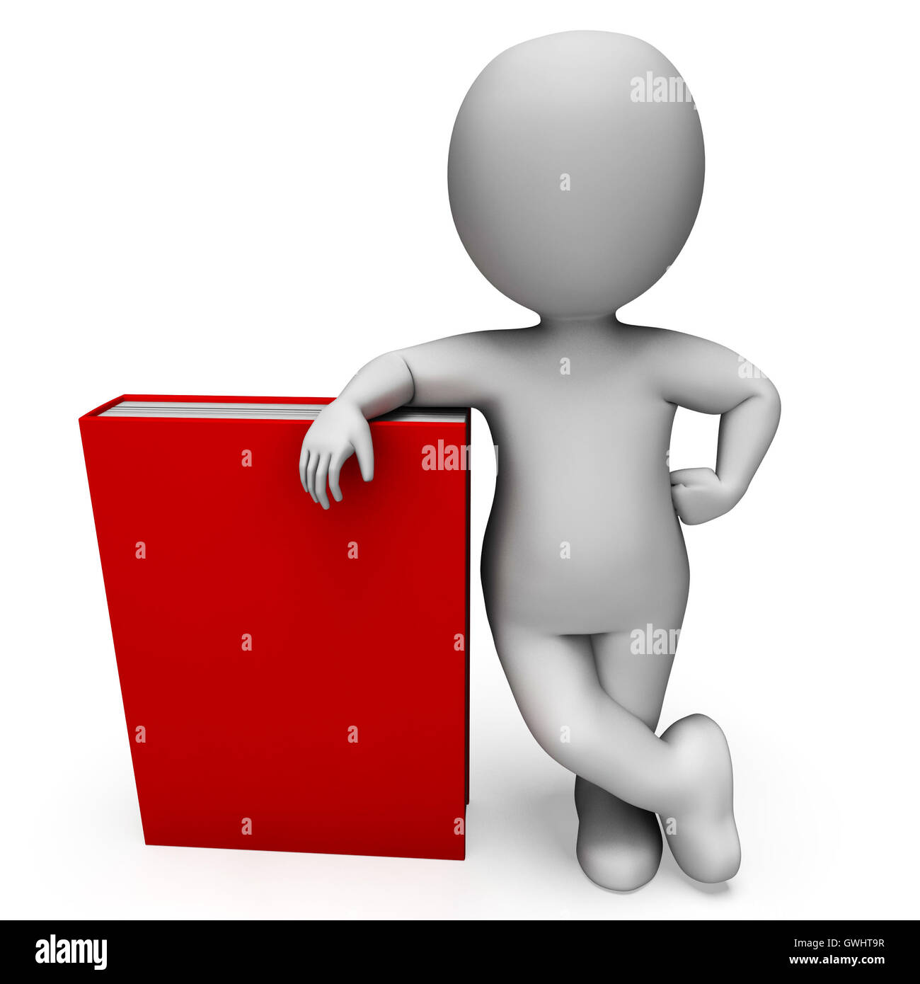 Student With Book Shows Research Stock Photo - Alamy