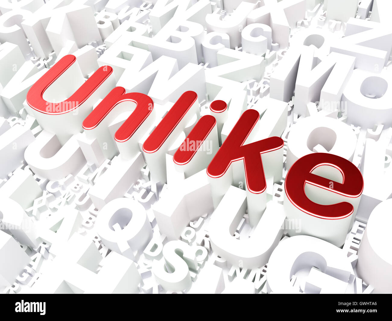 Social network concept: Unlike on alphabet background Stock Photo - Alamy