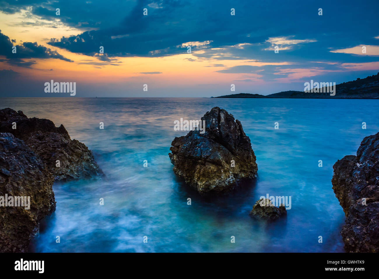 Colorful landscape photo of the Adriatic Sea Croatia Stock Photo - Alamy