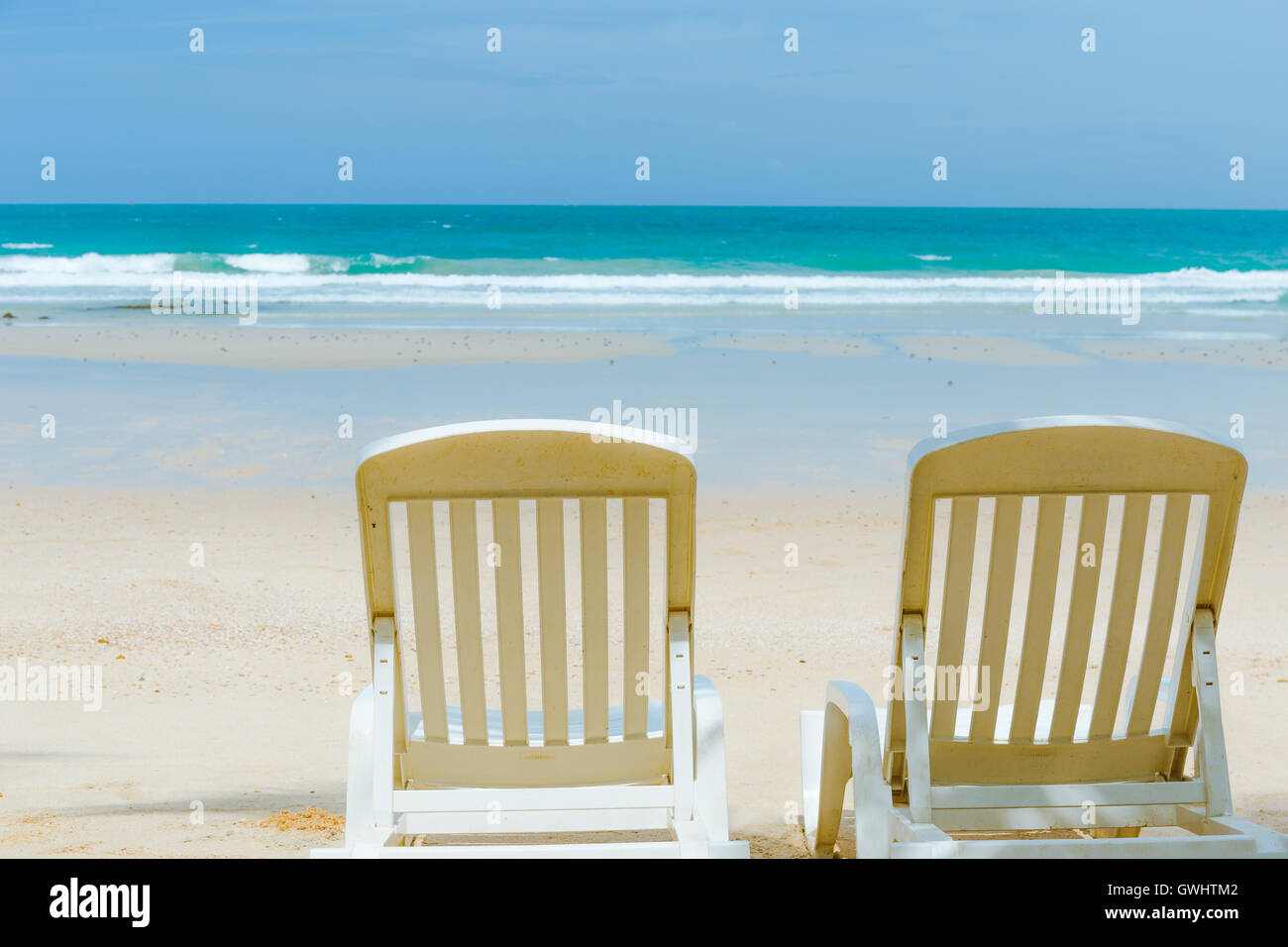 Beautiful beach in summer time Stock Photo - Alamy