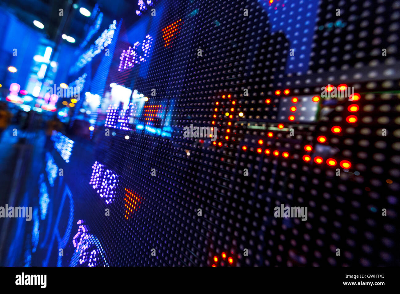 Stock market price drop display Stock Photo - Alamy