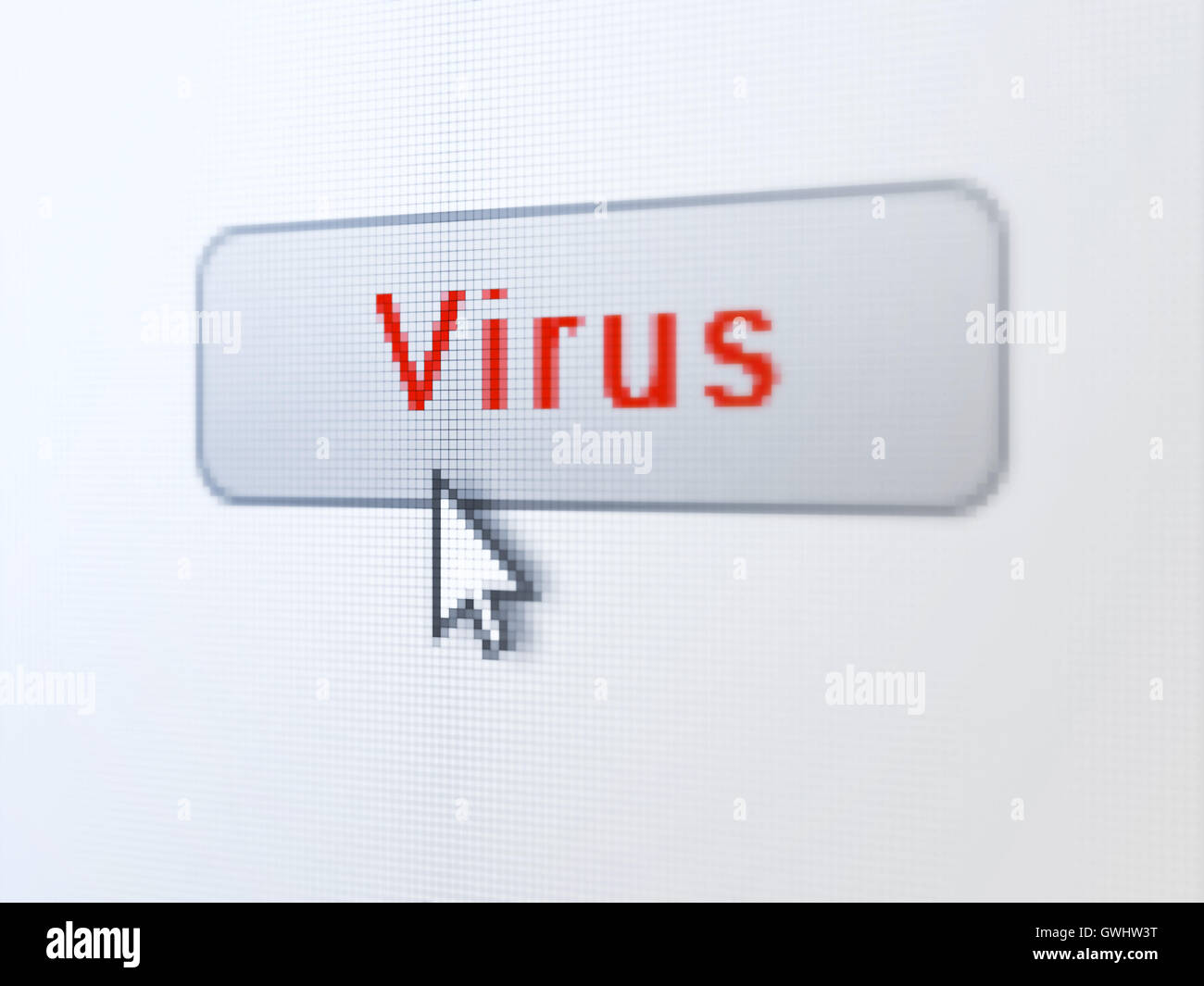Protection concept: Virus on digital button background Stock Photo - Alamy