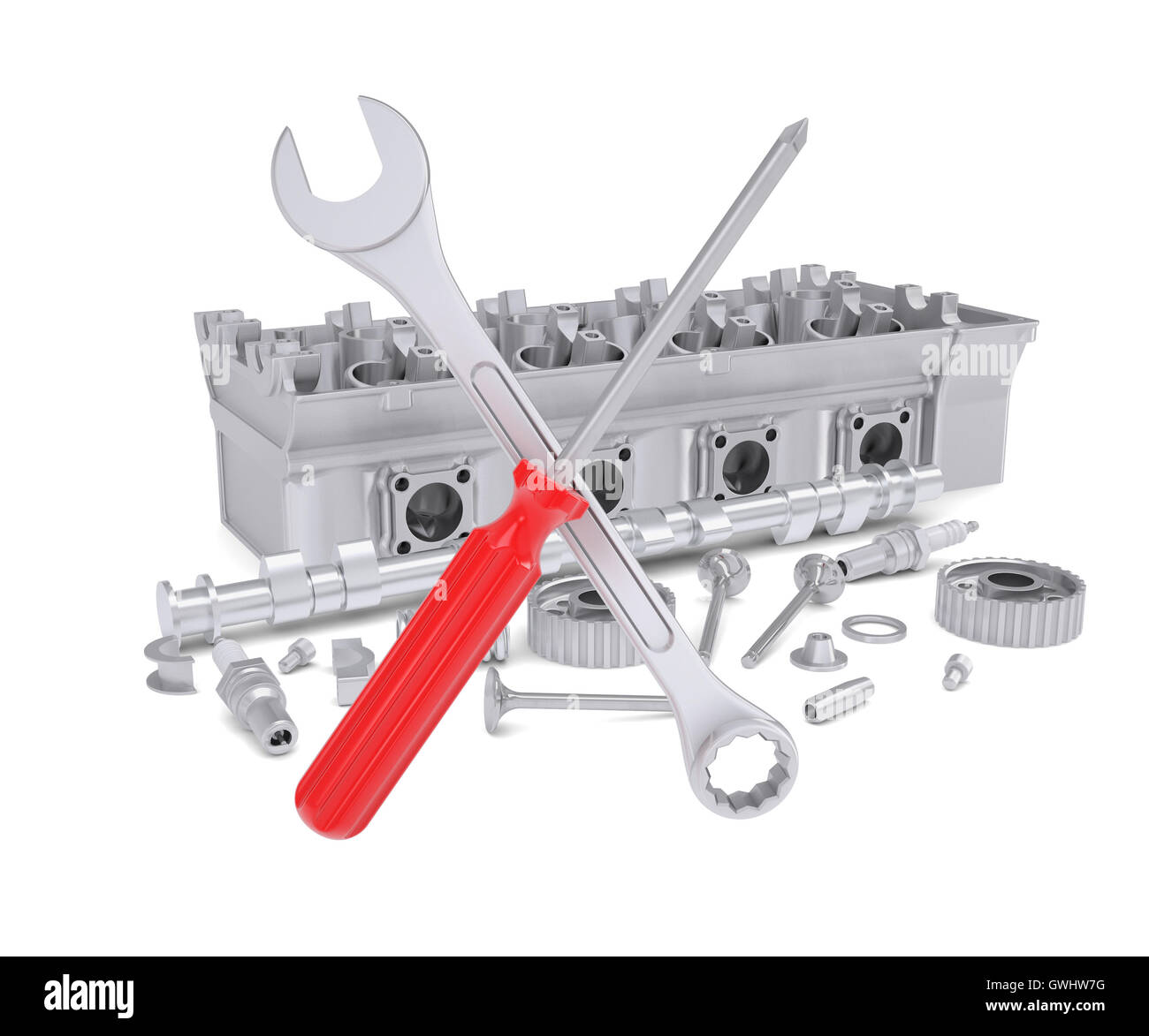 Head block cylinders and instruments Stock Photo - Alamy