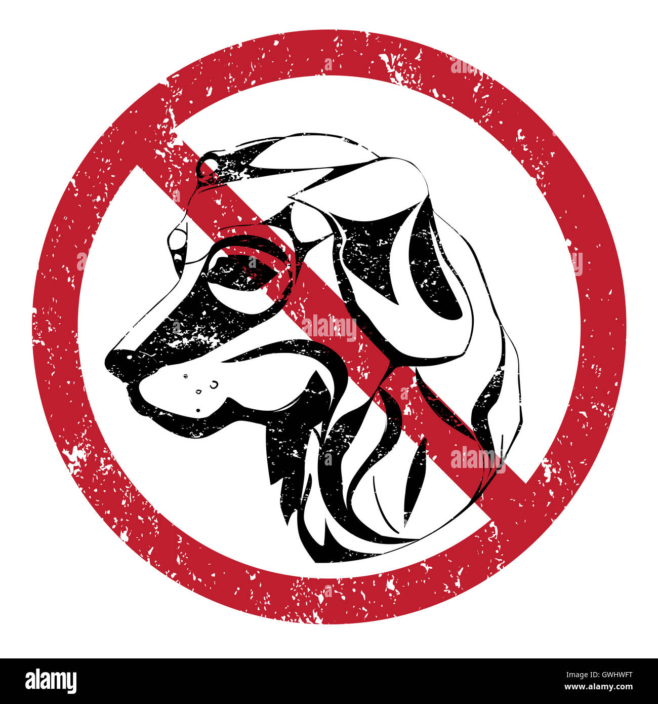 Pet warning sign hi-res stock photography and images - Alamy