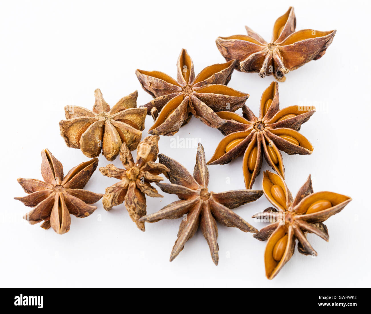 Chinese aniseed isolated on white Stock Photo - Alamy