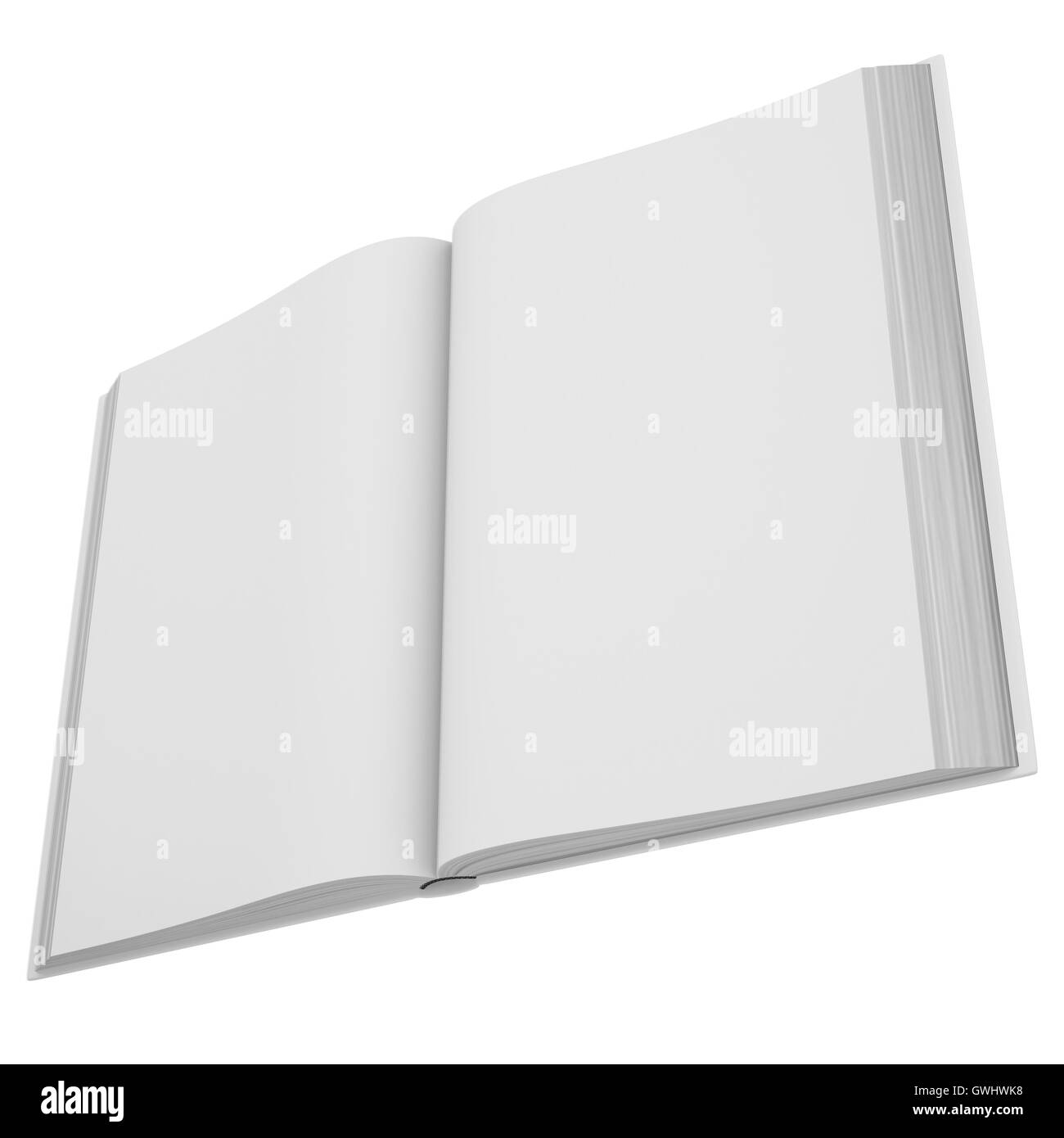 Open white book Stock Photo - Alamy