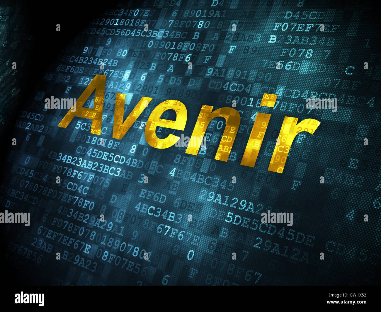 Time concept: Avenir(french) on digital background Stock Photo - Alamy