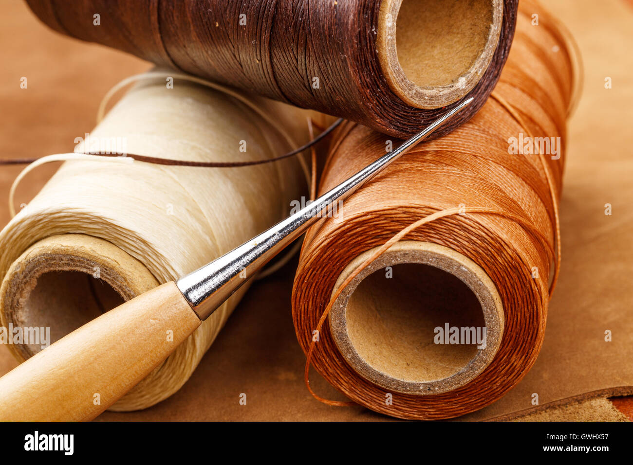 Waxed thread hi-res stock photography and images - Alamy