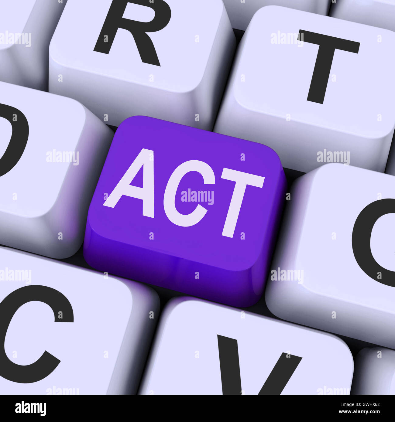 Act key Means Perform Or Acting Stock Photo - Alamy
