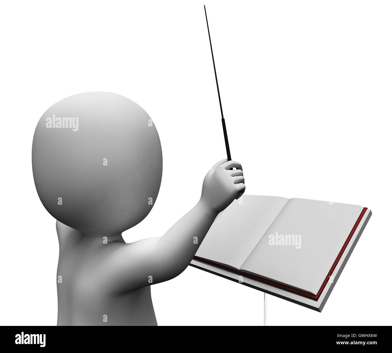 Musical Conductor Baton Shows Musician Orchestra Director Direct Stock ...