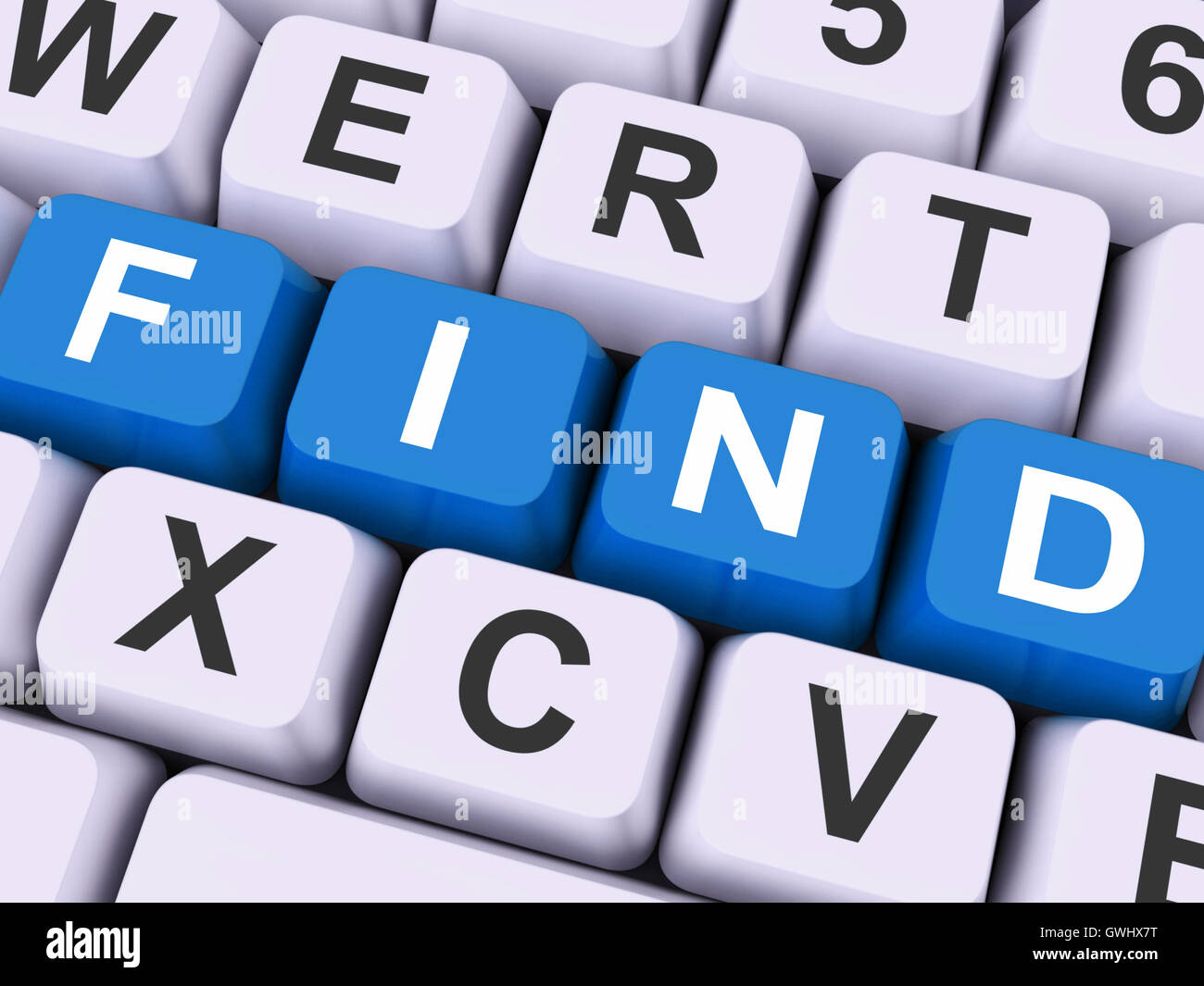 Find Keys Show Search Research Or Looking Online Stock Photo - Alamy