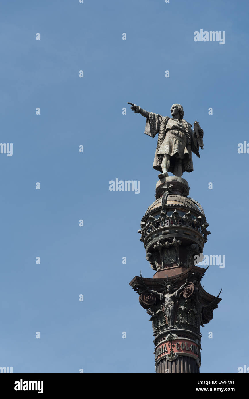 The top of the Columbus Monument. A 60m tall tribute to Christopher ...