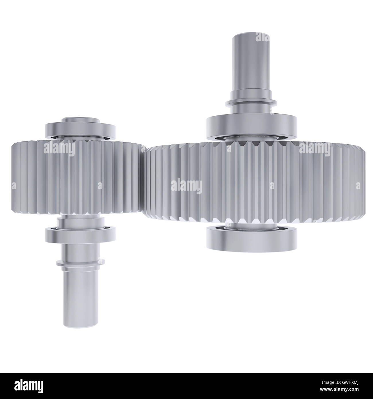 Metal shafts, gears and bearings Stock Photo - Alamy