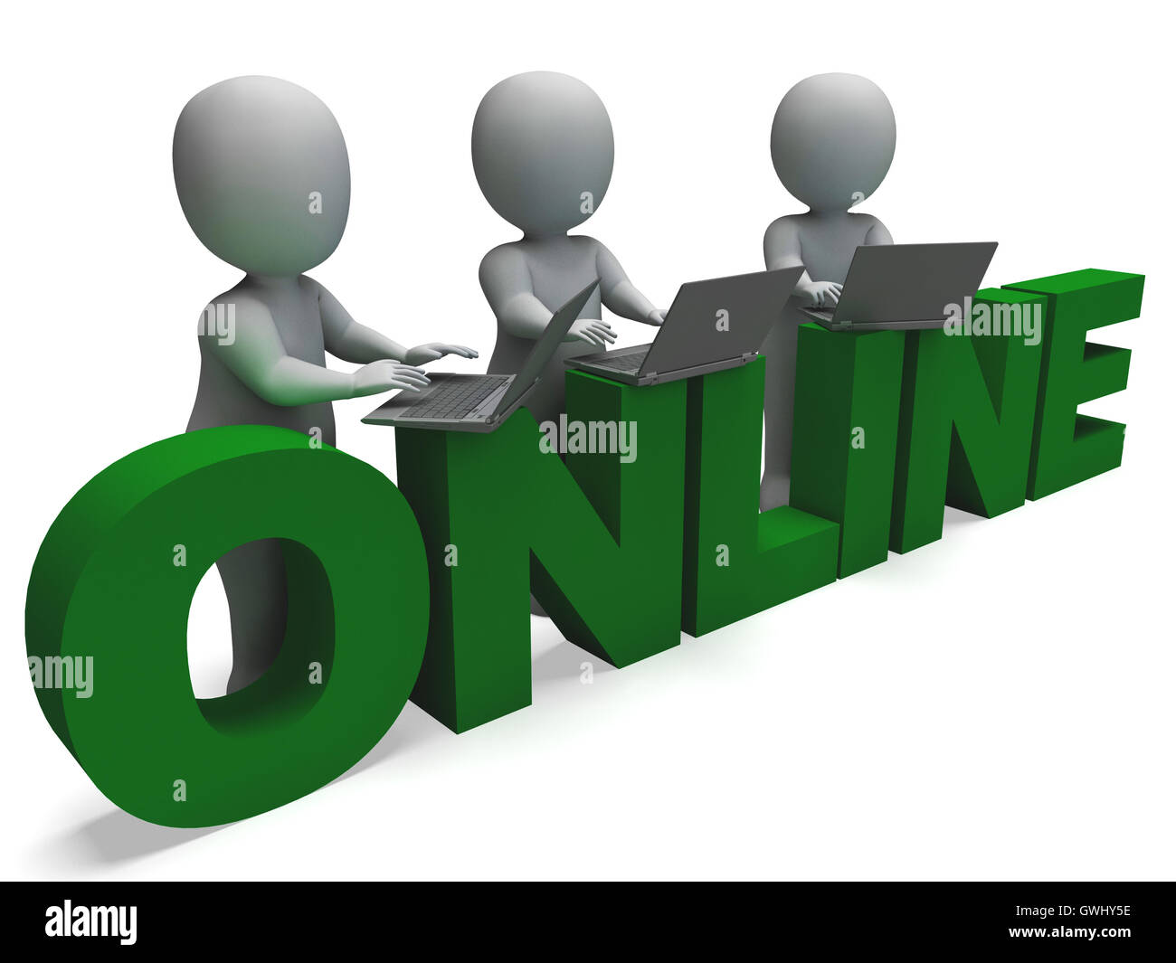 Online Connection Shows World Wide Web Stock Photo - Alamy