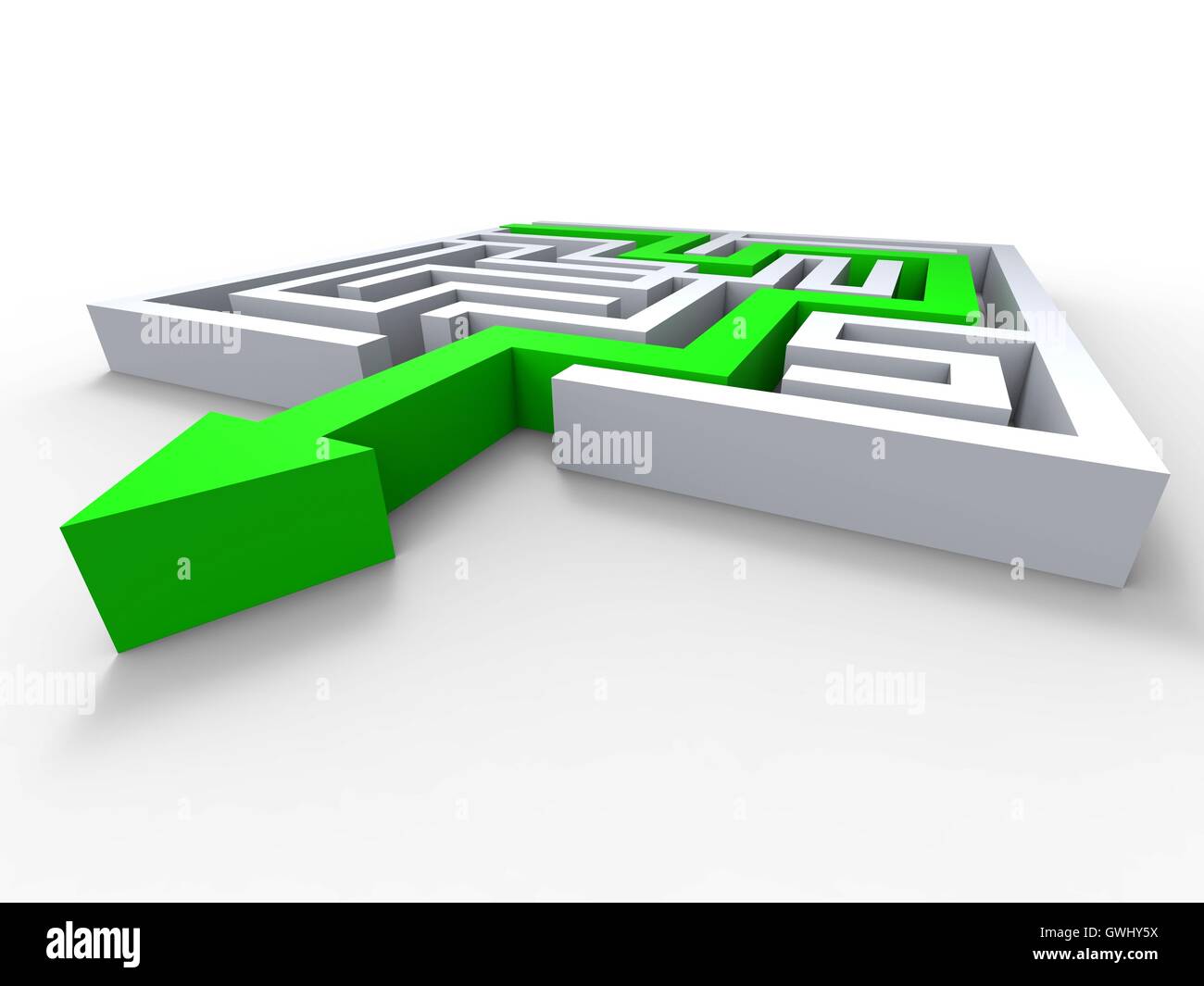 Break Out Of Labyrinth Shows Puzzle Stock Photo - Alamy
