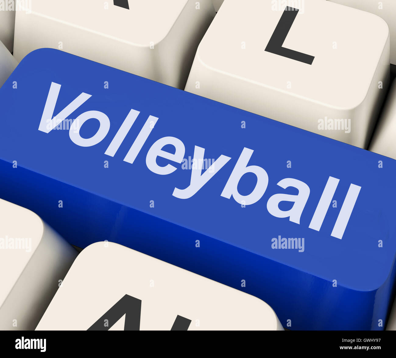Volleyball Key Showing Volley Ball Game Online Stock Photo - Alamy