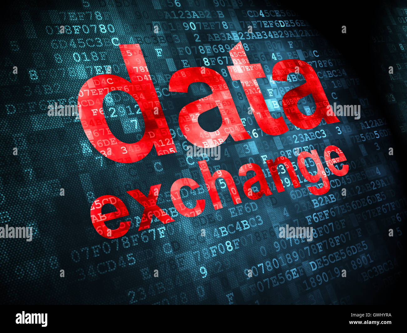 Data concept: Data Exchange on digital background Stock Photo - Alamy