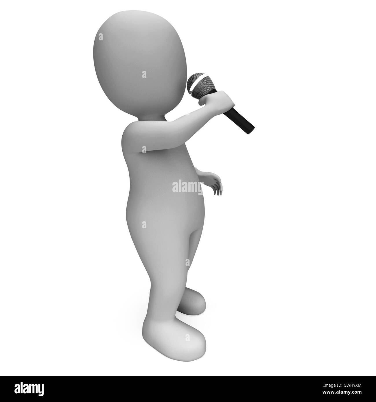 Karaoke music mic Black and White Stock Photos & Images - Alamy