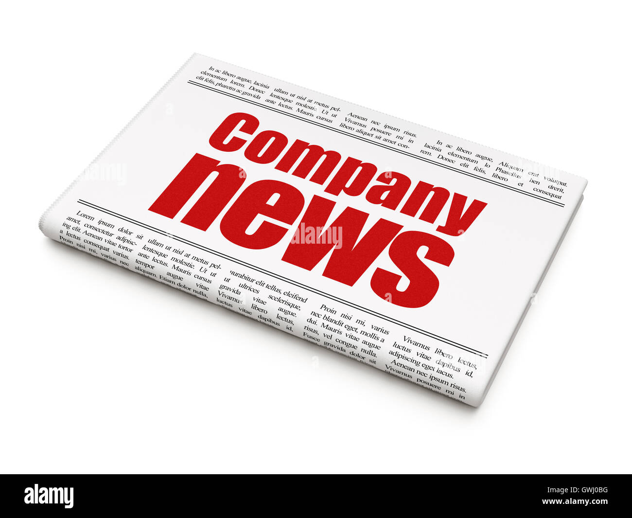 News news concept: newspaper headline Company News Stock Photo - Alamy