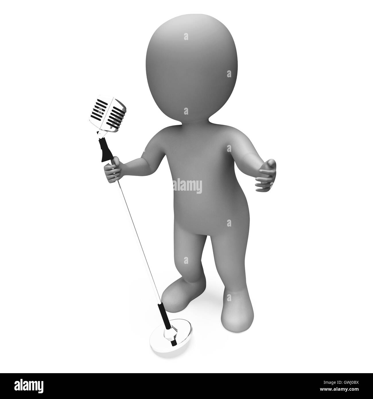 Singer with mic hi-res stock photography and images - Alamy