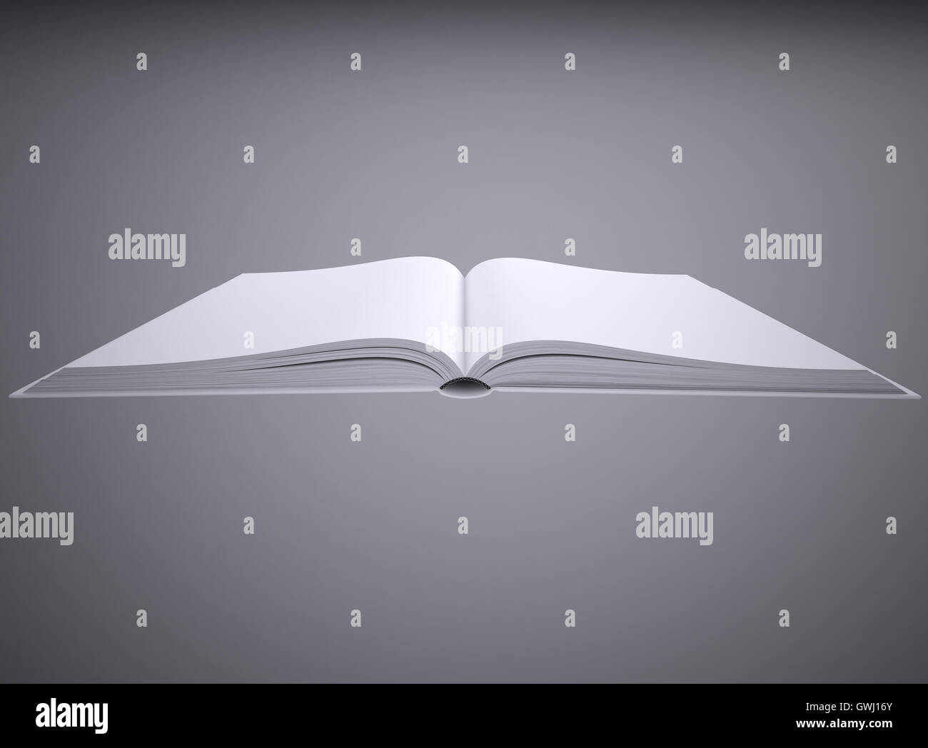 Open white book Stock Photo - Alamy