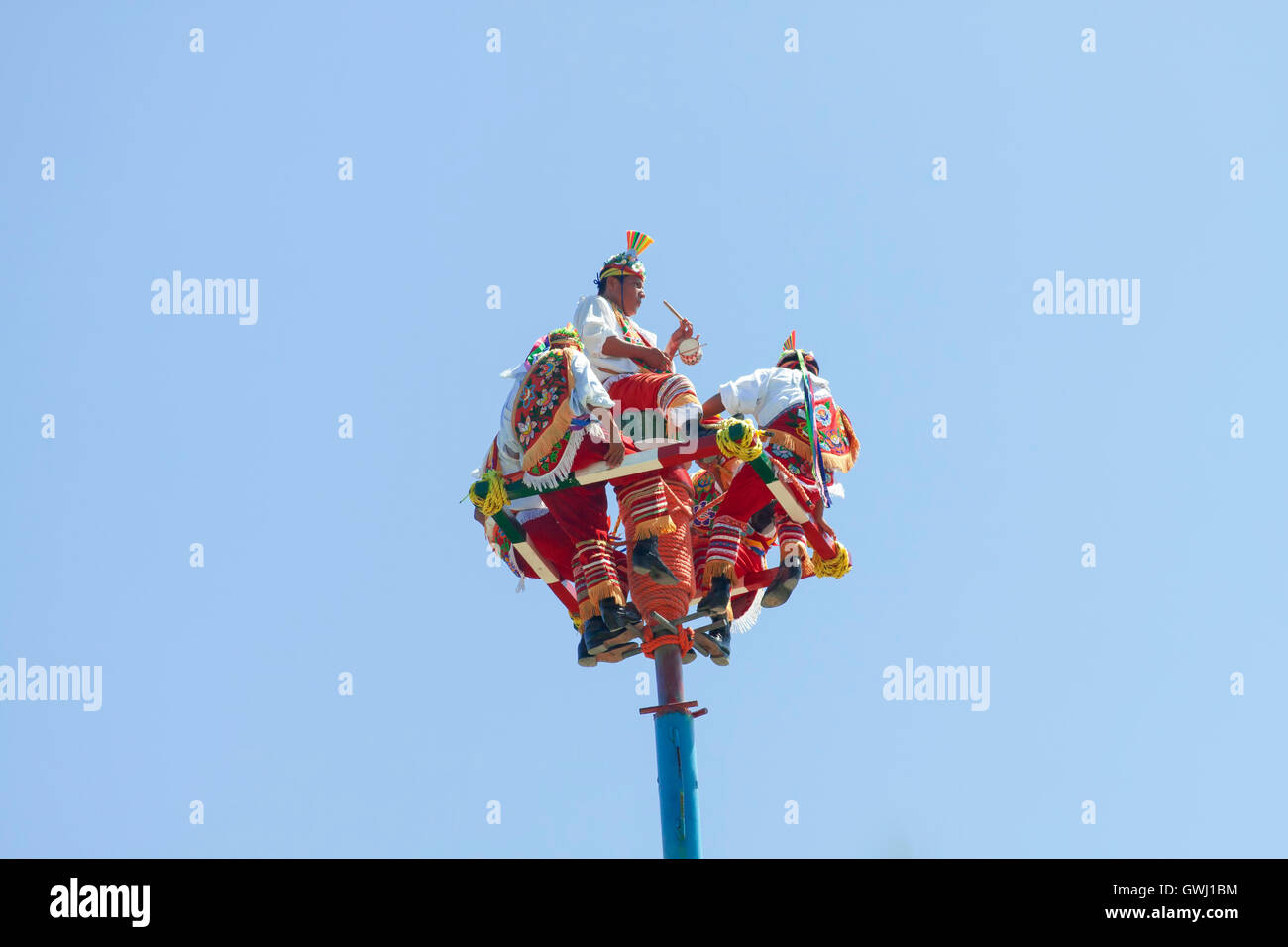 TULUM, MEXICO - NOVEMBER 2: Maya Indian street performers a.k.a Flying ...