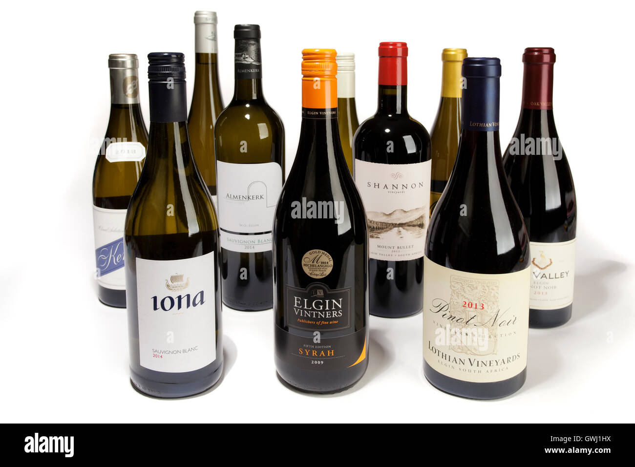 Selection of wines from Elgin Stock Photo - Alamy