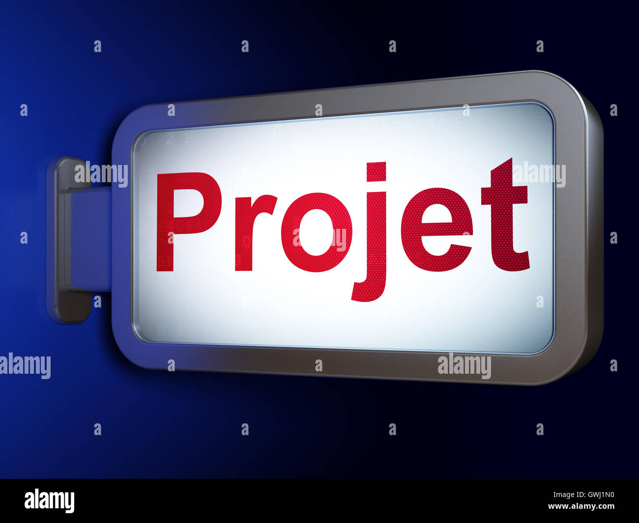 Finance concept: Projet(french) on billboard background Stock Photo - Alamy