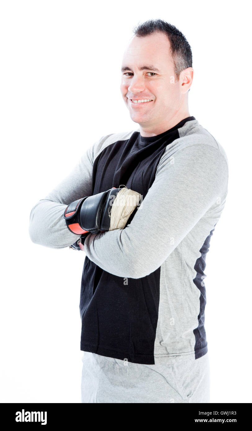caucasian boxer 40 years old Stock Photo - Alamy