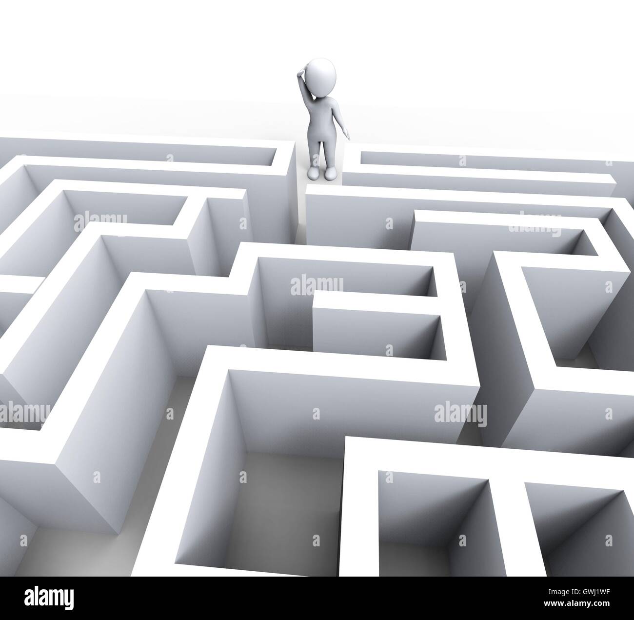 Challenging maze shows complexity obstacles hi-res stock photography ...