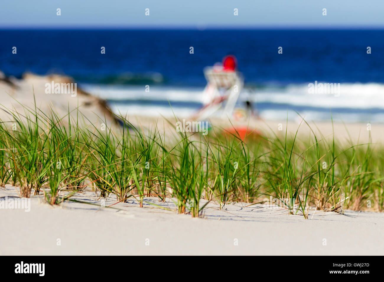 Lifeguards on-duty on a hot summer day at the beach Stock Photo - Alamy