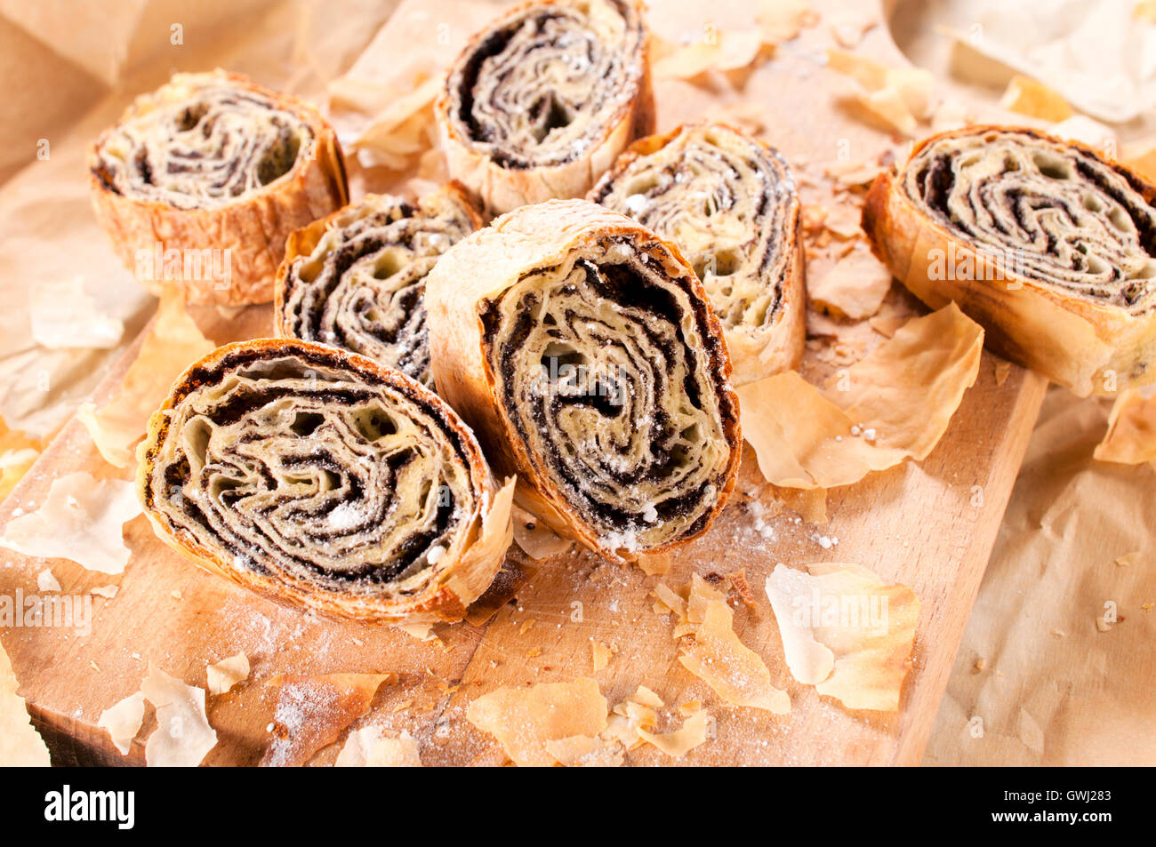 Group of strudel Stock Photo - Alamy