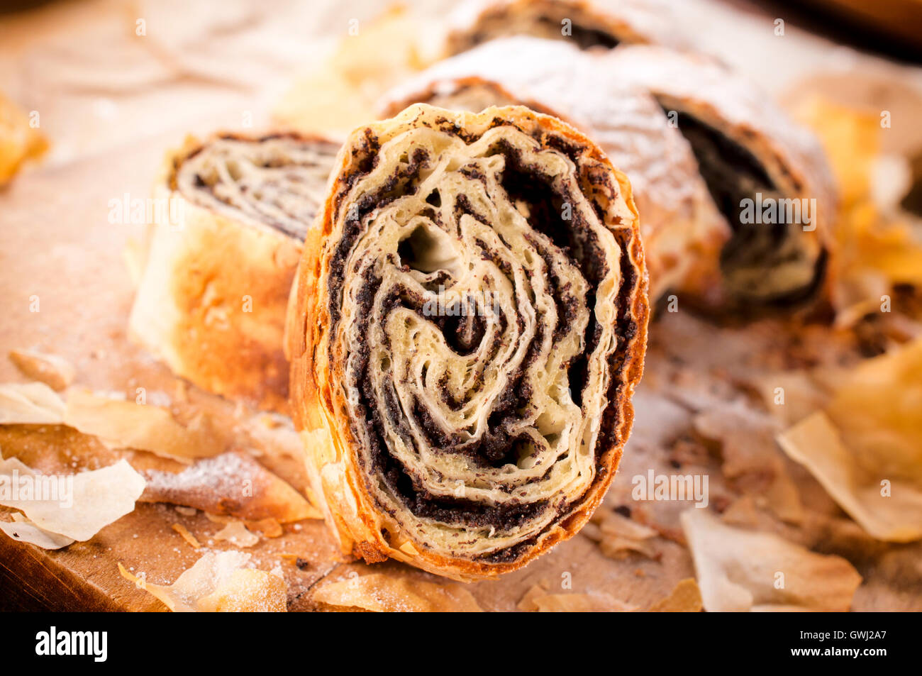 Traditional poppy strudel Stock Photo - Alamy